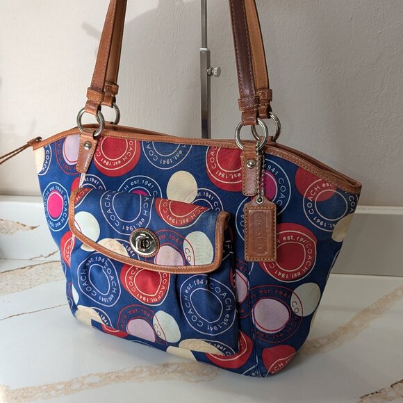 Coach | Bags | Coach Colorful Bag With Circles Clean And Pretty | Poshmark